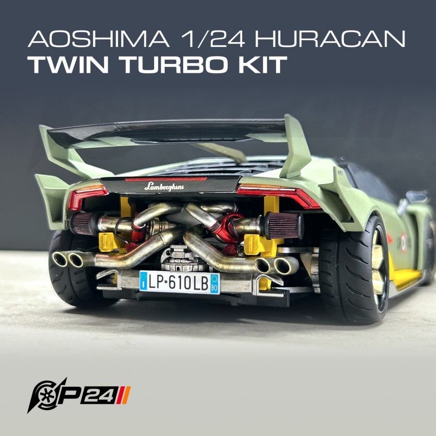 Jual Twin Turbo Lamborghini Huracan Turbo Kit Aoshima 1/24 - P24 Hobby ...