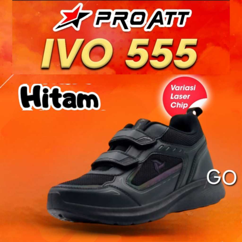 Jual Gopro Sepatu Sekolah FULL HITAM SD SMP Anti Selip Sepatu sneakers ...