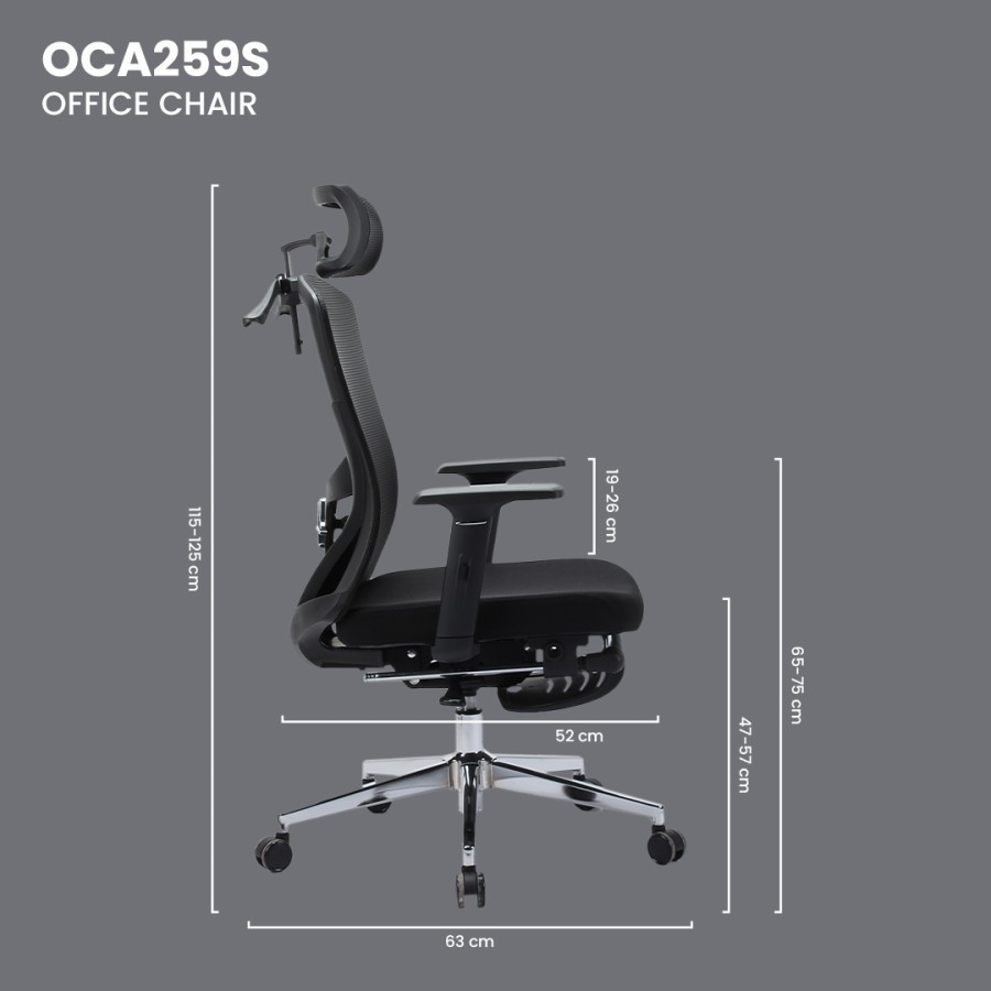 Jual Kursi Office Chair Fantech OCA-259s / Kursi Kerja Kantor OCA259s ...