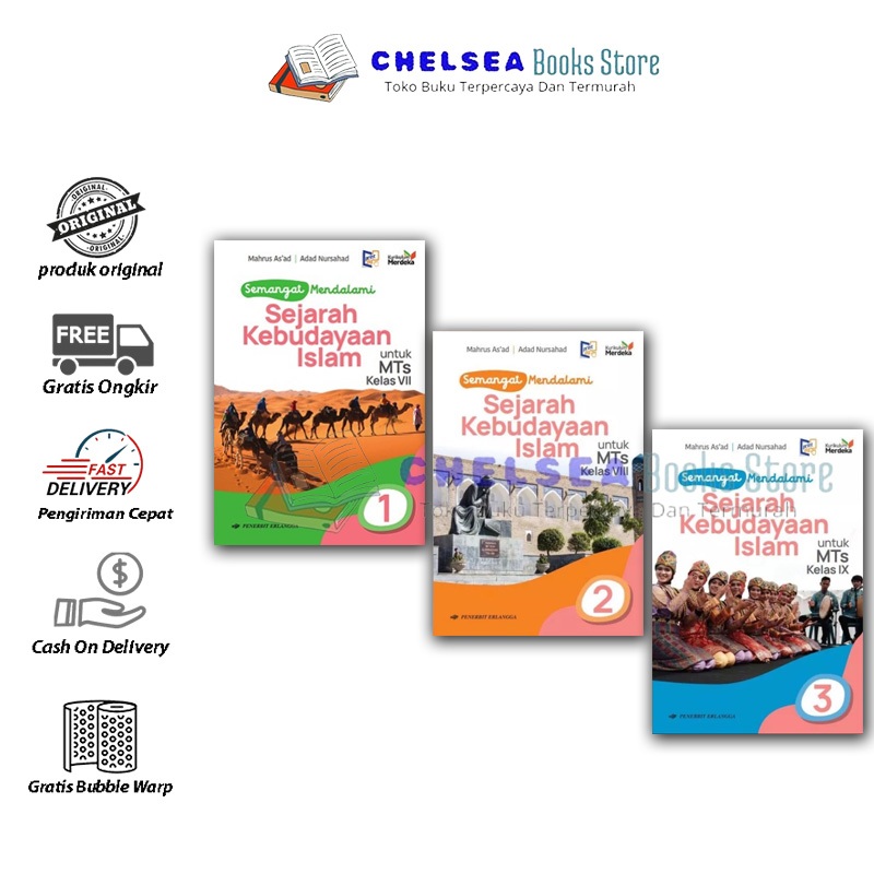 Jual SEMANGAT MENDALAMI SEJARAH KEBUDAYAAN ISLAM MTS KELAS 7 8 & 9 KURIKULUM MERDELA - ERLANGGA ...