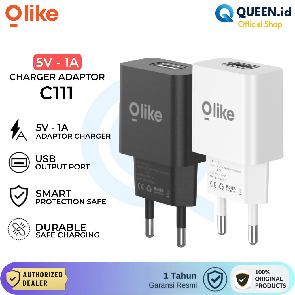 Jual Olike C111 Charger Adaptor 5V - 1A USB Port Safe Charging Adapter ...