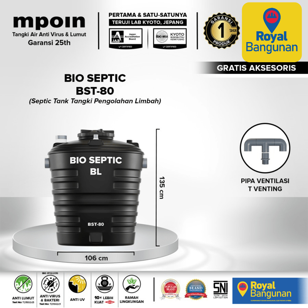 Jual TANDON TOREN SEPTIC TANK BST-80 7 TAHAP PENGURAIAN | Shopee Indonesia