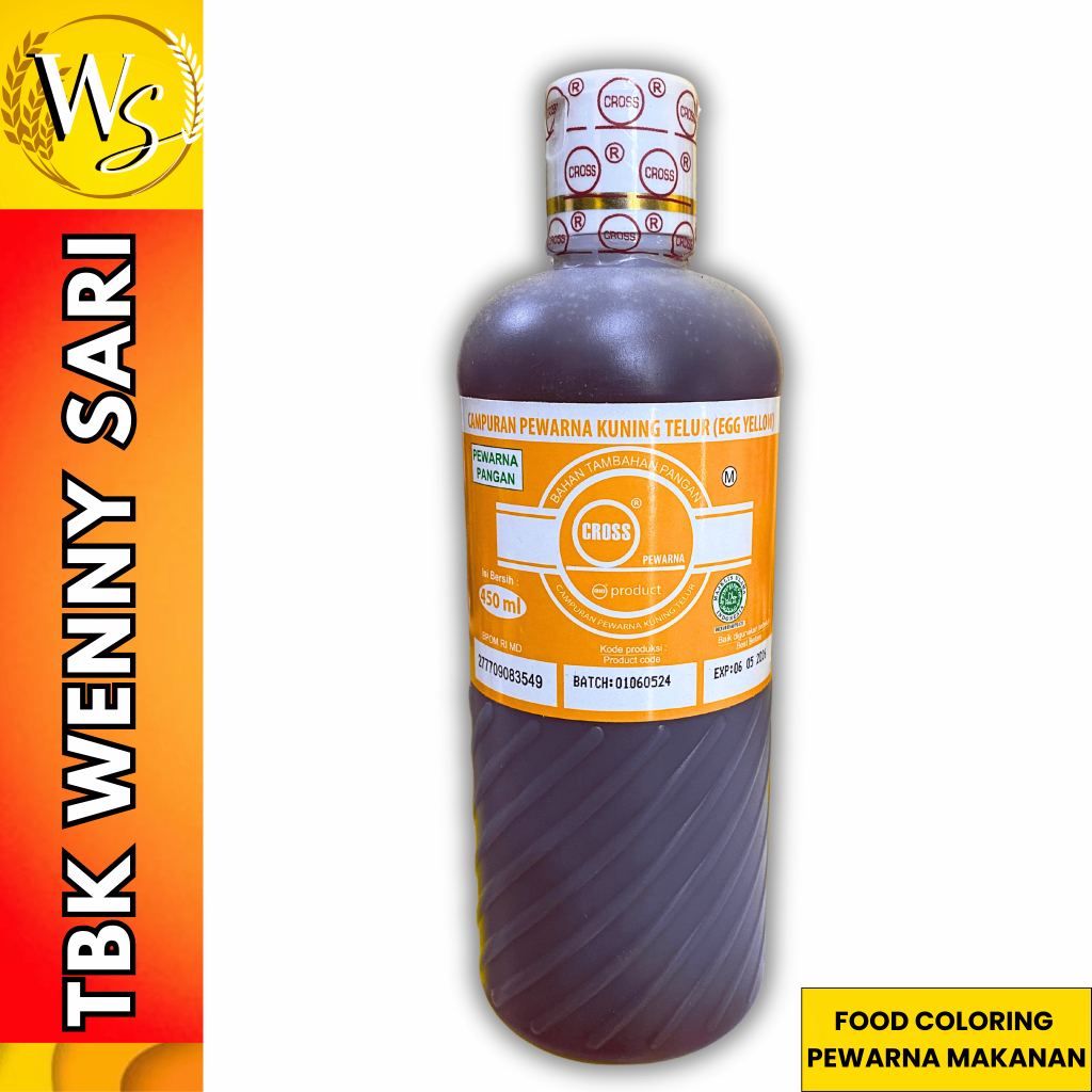Jual Pewarna Kuning Telur/ Egg Yellow Cross Food Coloring Oil Based 450 ...
