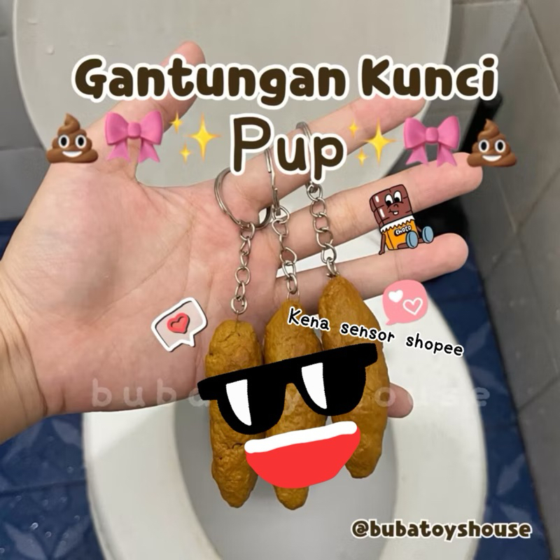 Jual Gantungan Kunci Pup Tahi Eek Berak Tai Poop Ee Unik Kado Souvenir ...