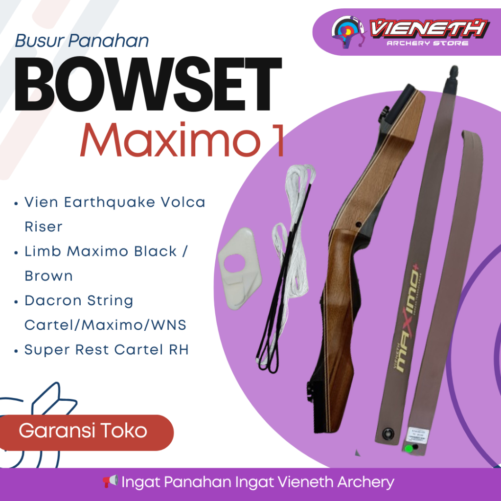 Jual PAKET BUSUR PANAHAN MAXIMO 1 - BOWSET MAXIMO 1 - STANDAR BOW ...