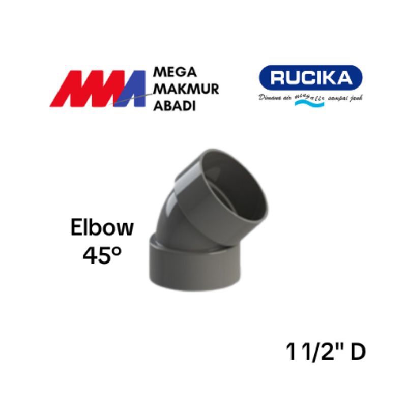 Jual Rucika - Elbow / Knee / keni 1 1/2" Aw - D PVC 45Derajat | Shopee Indonesia