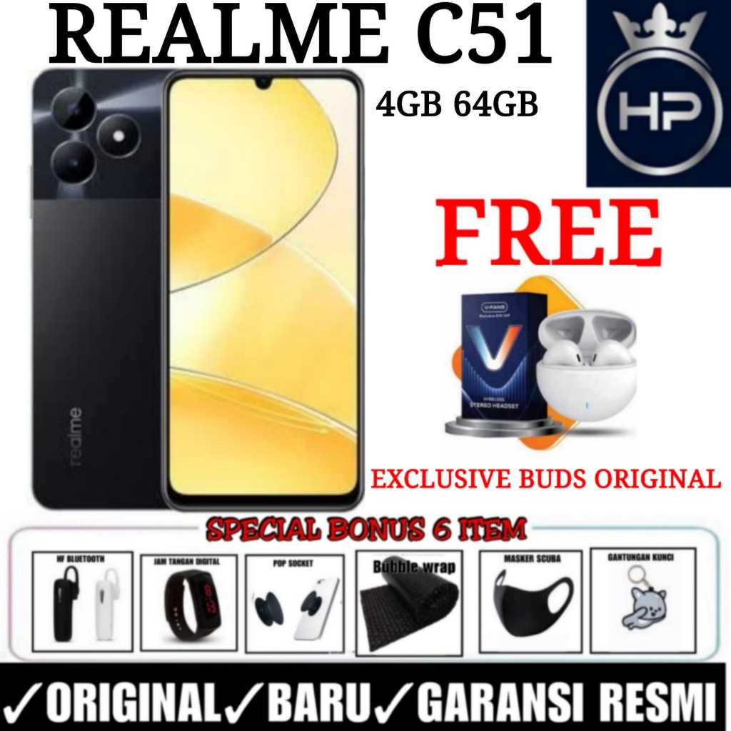 Jual REALME C51 4/64 GARANSI RESMI REALME | Shopee Indonesia