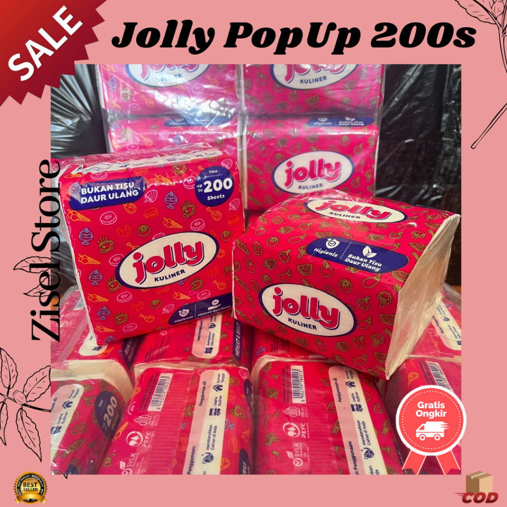 Jual TISSUE JOLLY POP UP 200SHEETS JOLLY POPUP 200 SHEETS TISU HALUS ...