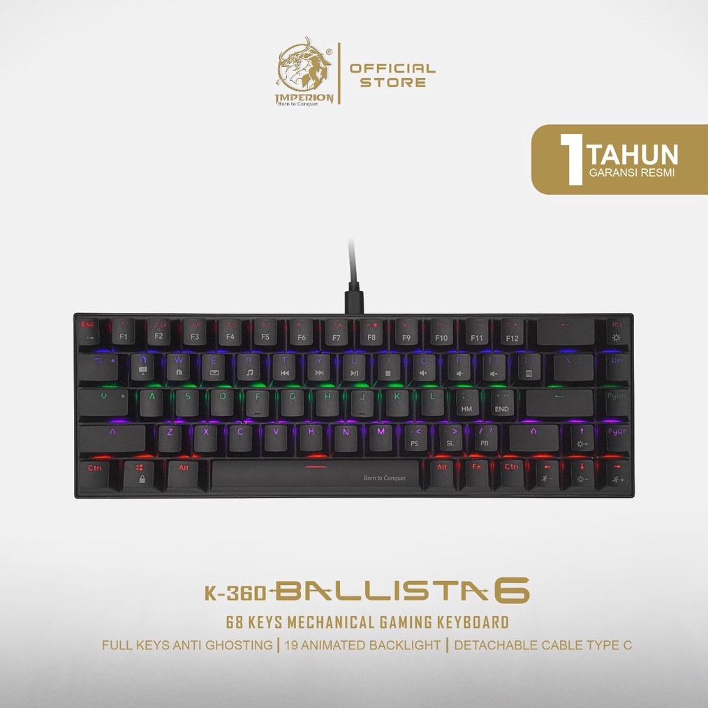 Jual Keyboard Gaming Imperion Ballista 6 KG36 Mechanical KODE C2Z9 ...
