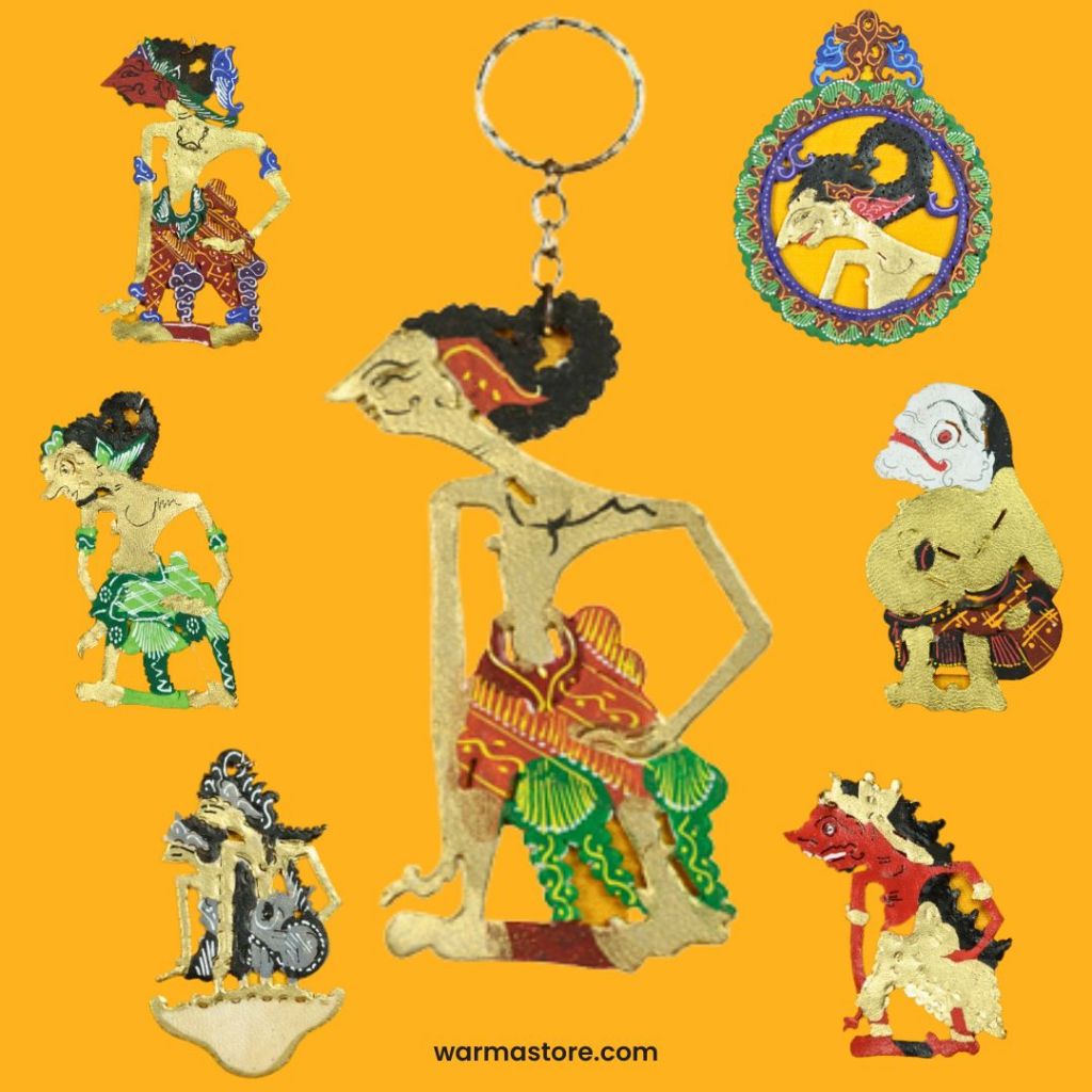 Jual WARMA & SAWAGO Gantungan Kunci Wayang Kulit Souvenir Unik | Shopee Indonesia