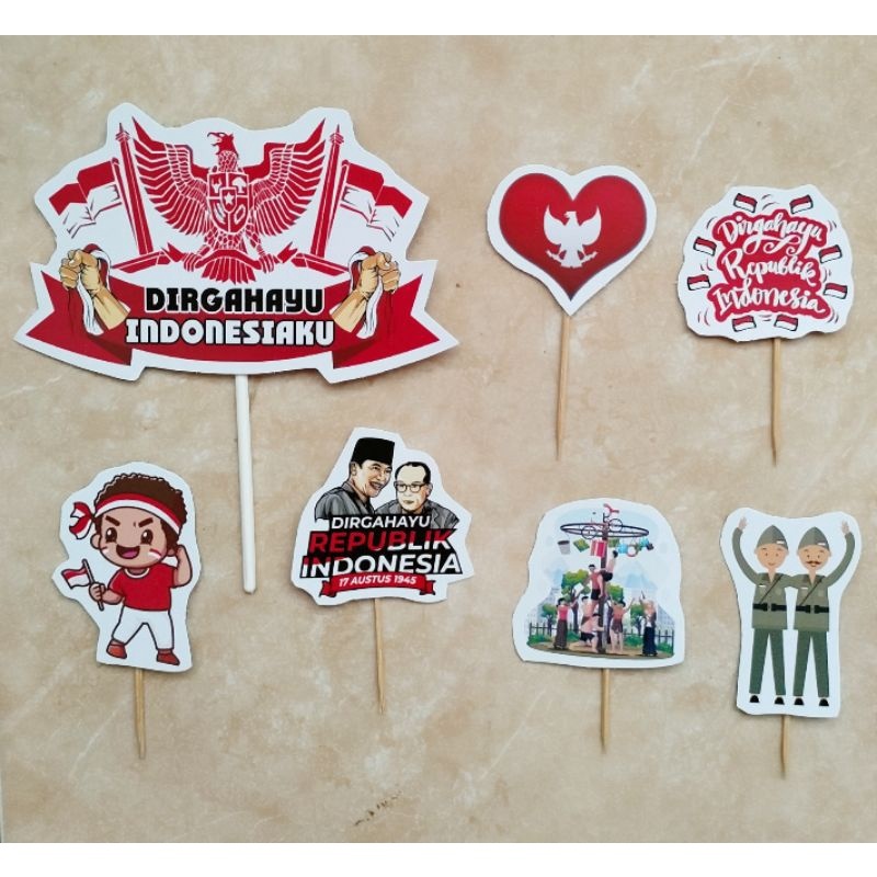 Jual dekorasi kue dekorasi nasi tumpeng hiasan kue cake topper tema ...