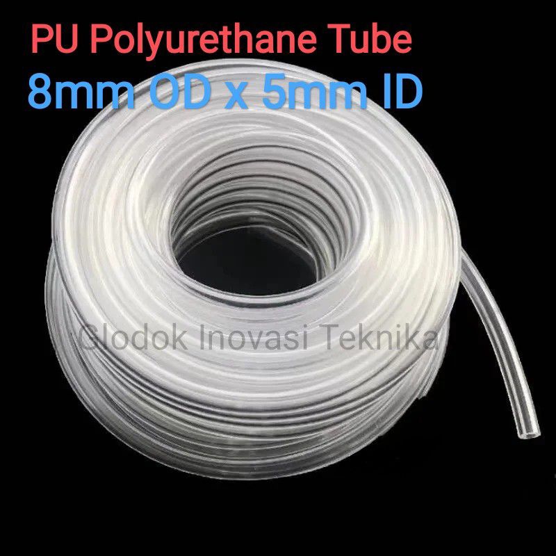 Jual Selang Tube Hose PU Polyurethane 8mm OD 5mm ID flexible pneumatic ...