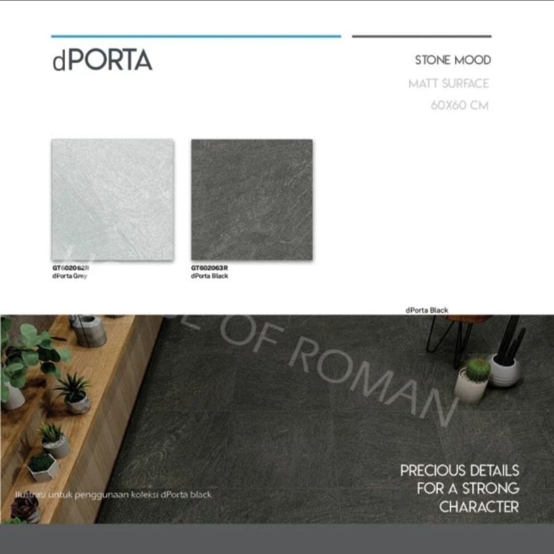 Jual Roman Granit 60x60 dPorta Series (Stone Mood) / Granit Lantai Anti ...