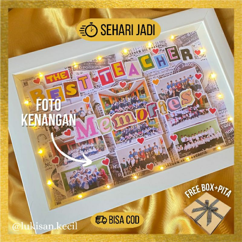 Jual Kado Scrapframe Pop Up untuk Guru Wali Kelas | Shopee Indonesia
