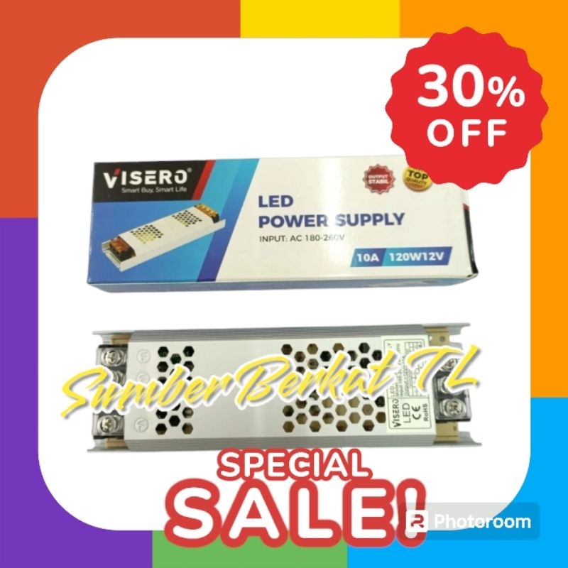 Jual Power Supply 12V 10A Visero Jaring Adaptor 12 Volt 10 Ampere Trafo ...