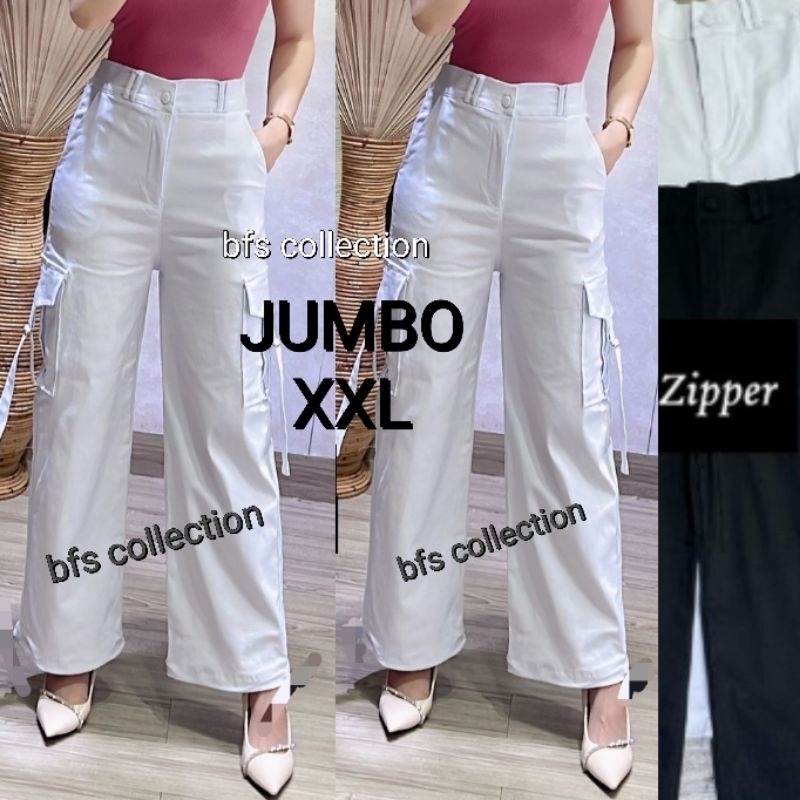 Jual Celana Putih/ Cargo putih Soft Jeans Stretch 9665 | Shopee Indonesia