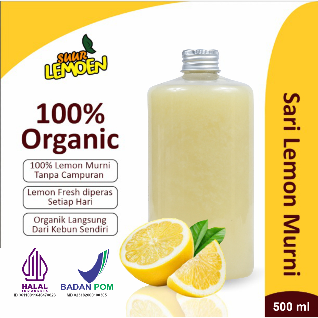 Jual Sari Lemon 500ML Buah Lemon Organik Untuk Diet dan Detox Tanpa ...