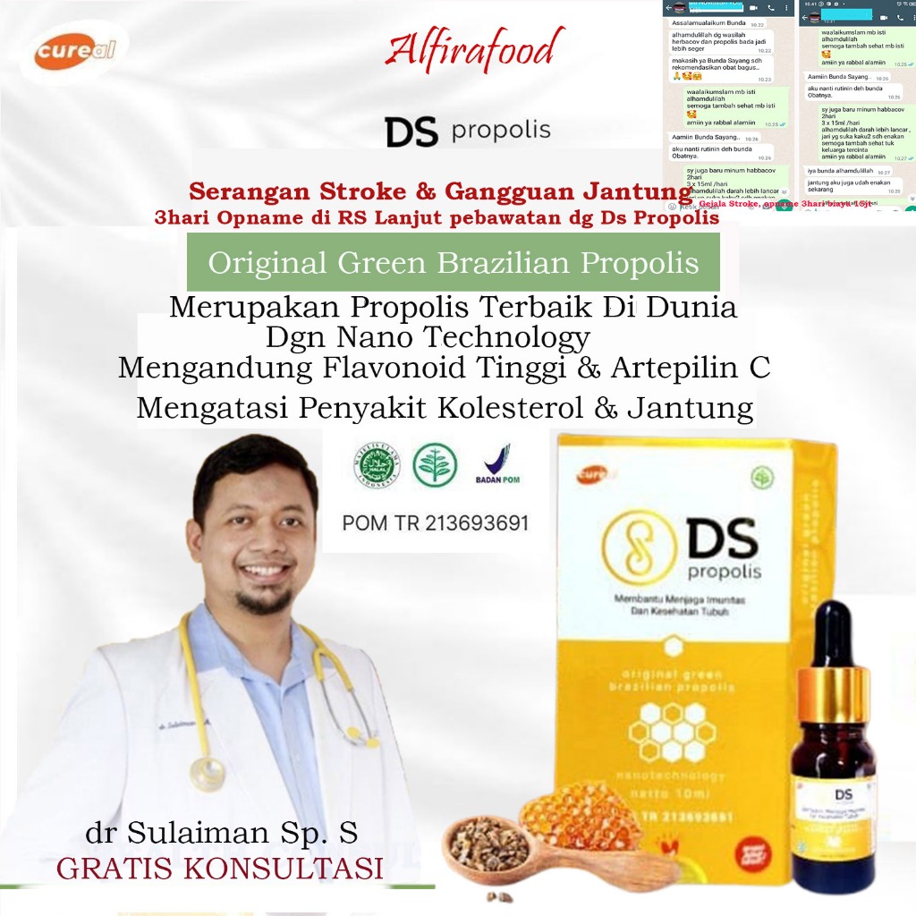 Jual Obat Jantung Kolestrol Stroke Darah Tinggi Ds Propolis Brazilian ...