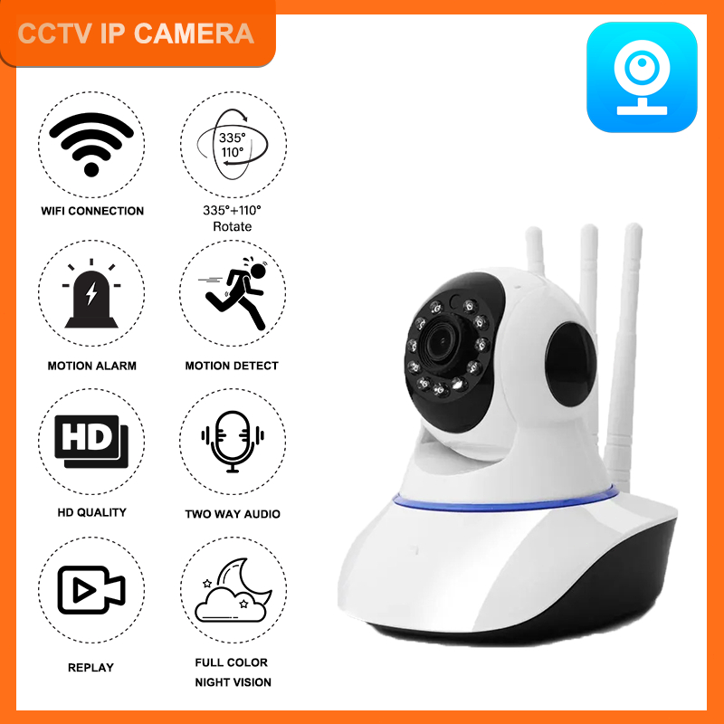 Jual CCTV V380 Pro Indoor Rotatable 1080P Kamera Wifi Meja Camera Mic ...