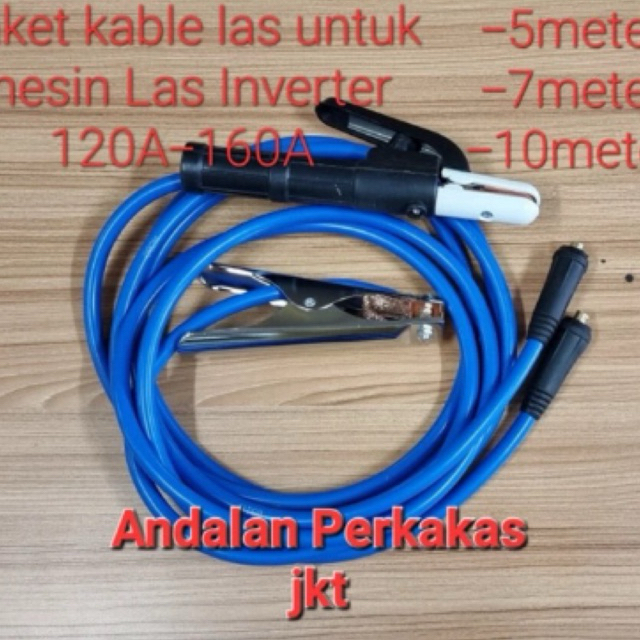 Jual PAKET KABEL LAS 7 METER 16mm (5 METER TANG LAS DAN 2 METER KABEL ...