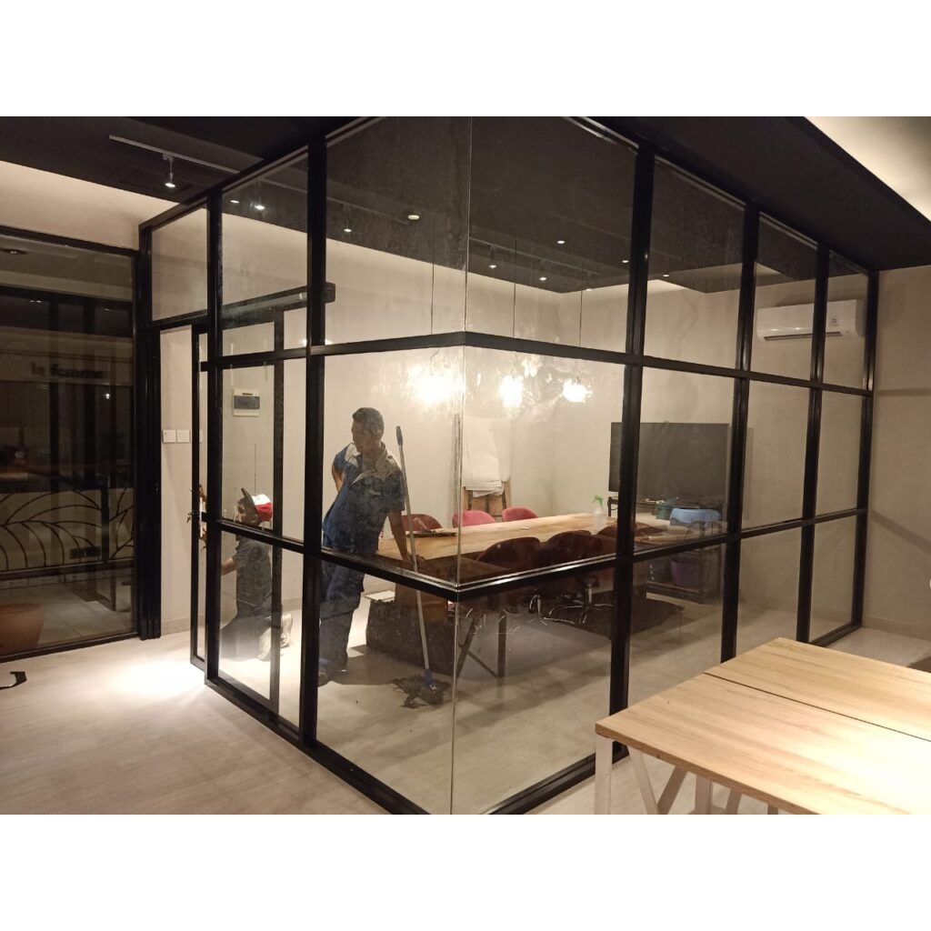 Jual Partisi Aluminium Kaca untuk ruangan rumah atau kantor atau ruko ...