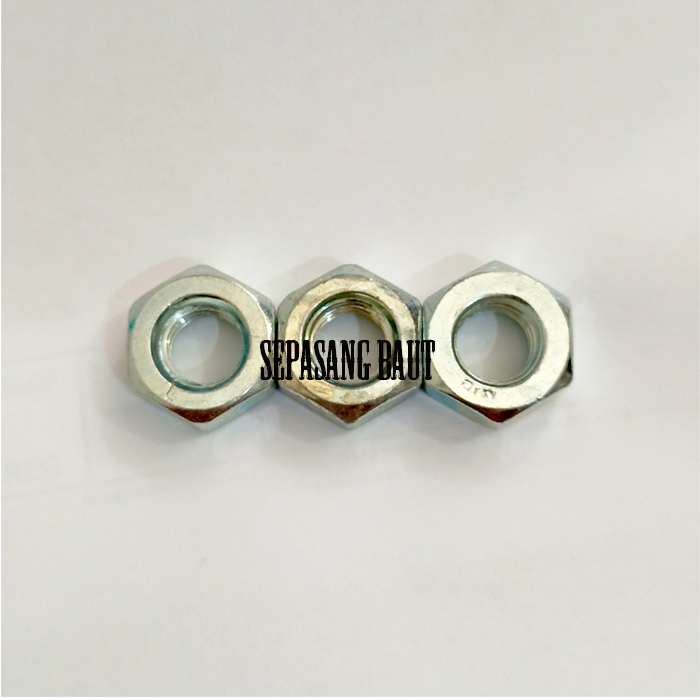 Jual M22 x 2.50 Nut Mur Hex Galvanis Putih | Shopee Indonesia