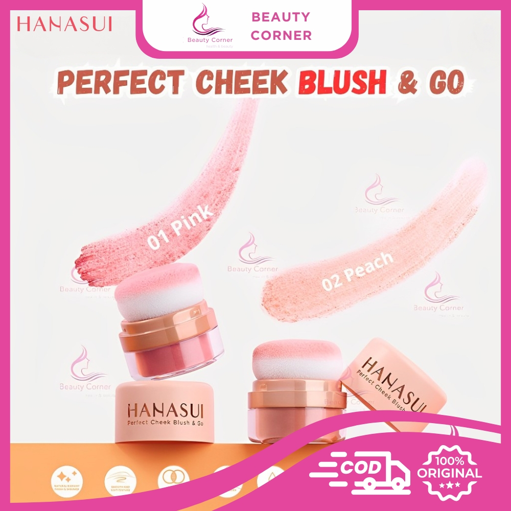 Jual Hanasui Perfect Cheek Blush & Go | Shopee Indonesia