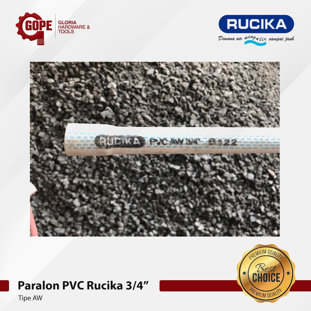 Jual (Meteran) Pipa Paralon Pvc Rucika Ukuran 3/4" | Shopee Indonesia
