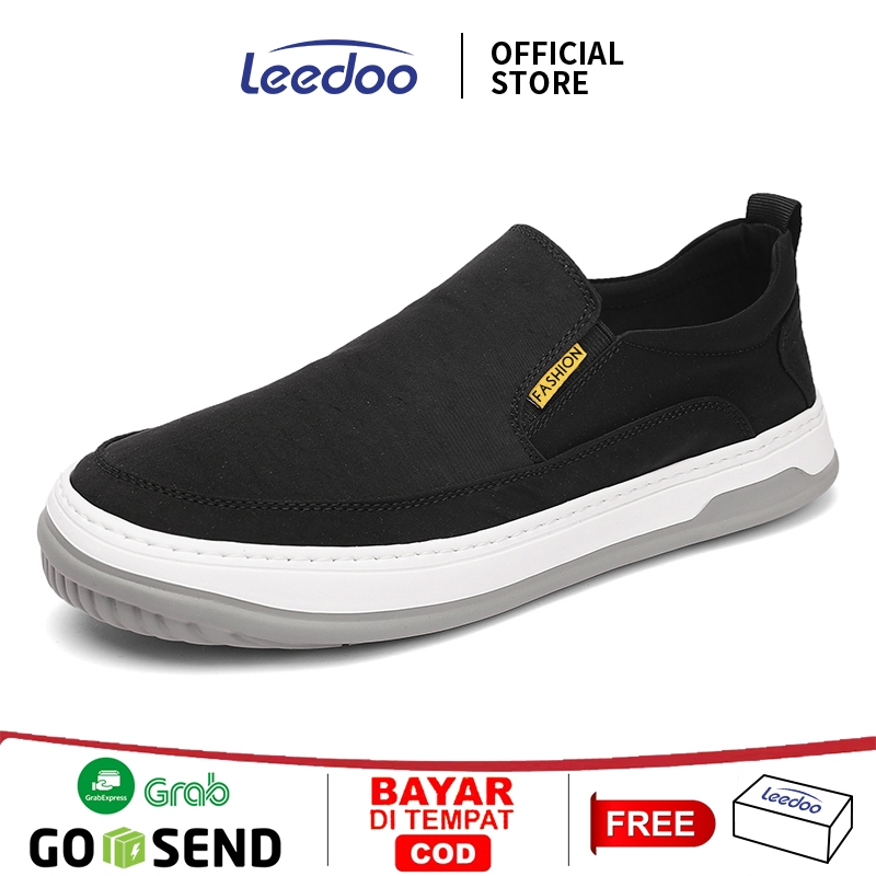 Jual Leedoo Sepatu Slip On Pria Casual Running Shoes Sepatu Dewasa Sepatu Slop Cowok Kekinian ...