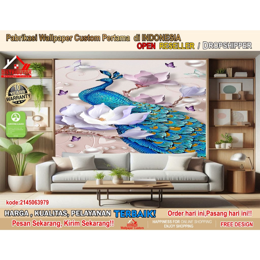 Jual Wallpaper Custom 3D Tema Mural | Wallpaper Ruang Tamu | Wallpaper ...