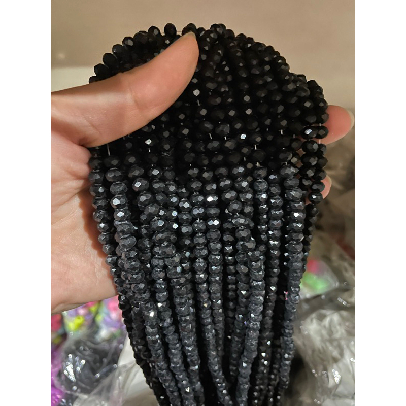Jual manik Crystal Ceko Hitam 2mm 4mm 6mm 8mm | Shopee Indonesia