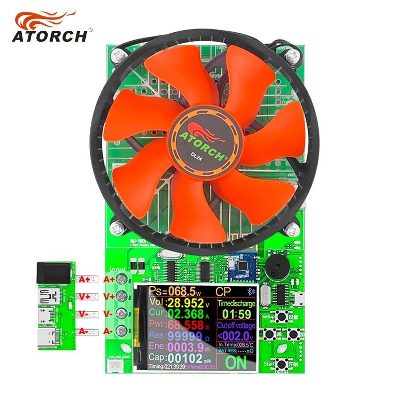 Jual ALAT TES KAPASITAS BATERAI / BATTERY LOAD TESTER ATORCH DL24P ...