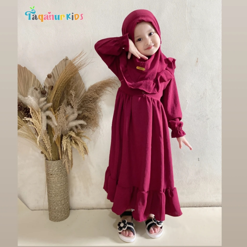 Jual Gamis Daily Anak Muslim Terbaru Bahan Crinkle Airflow Baju Muslim ...