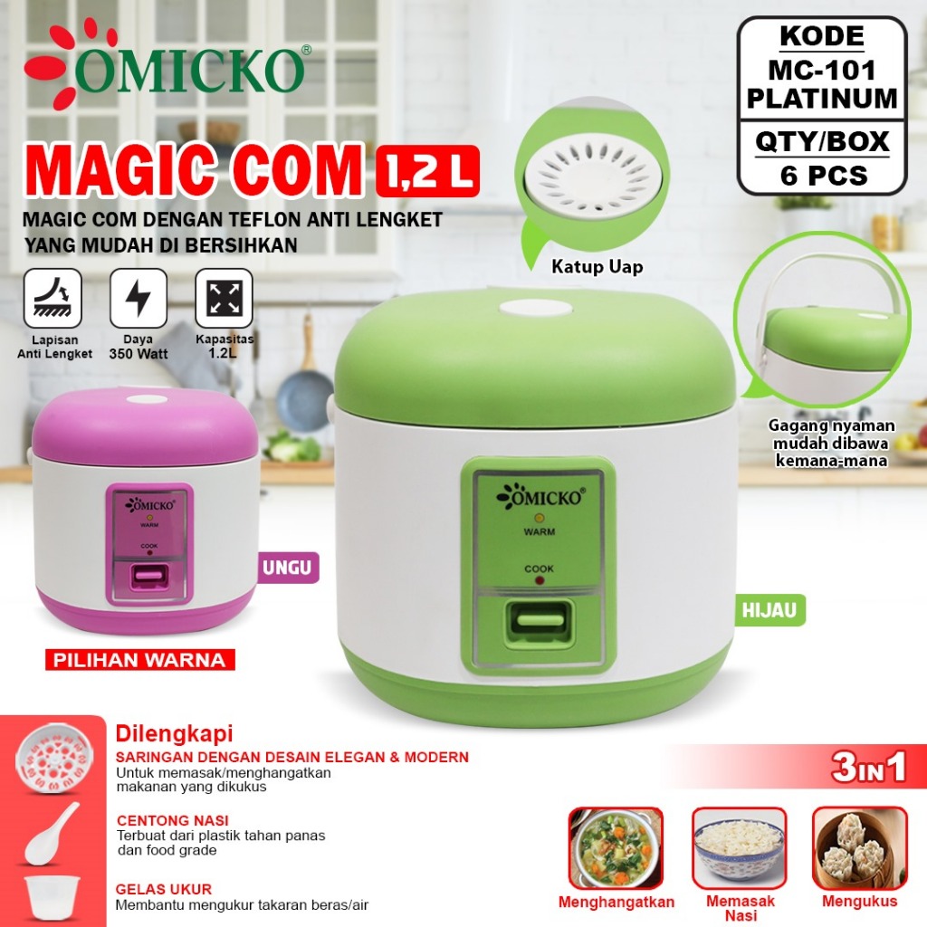 Jual Magic Com Mini 1.2 Omicko Platinum-Majikom 1.2 Omicko Platinum ...