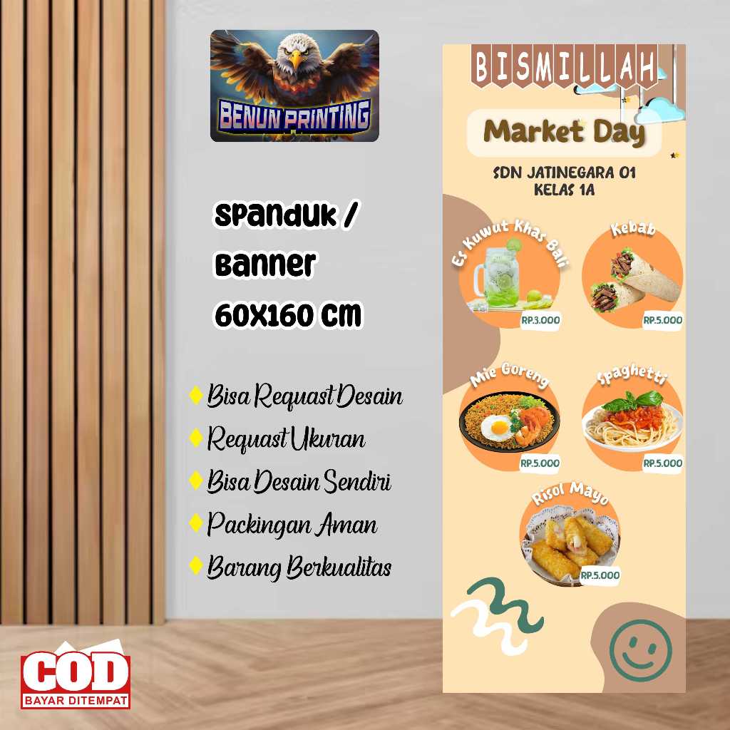 Jual SPANDUK BANNER MARKET DAY 60X160 CM BISA REQUEST DESAIN | Shopee ...