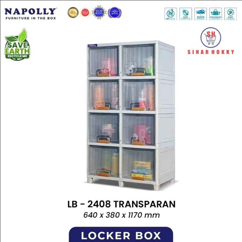Jual NAPOLLY LOCKER BOX 8 SUSUN lemari susun transparan | Shopee Indonesia