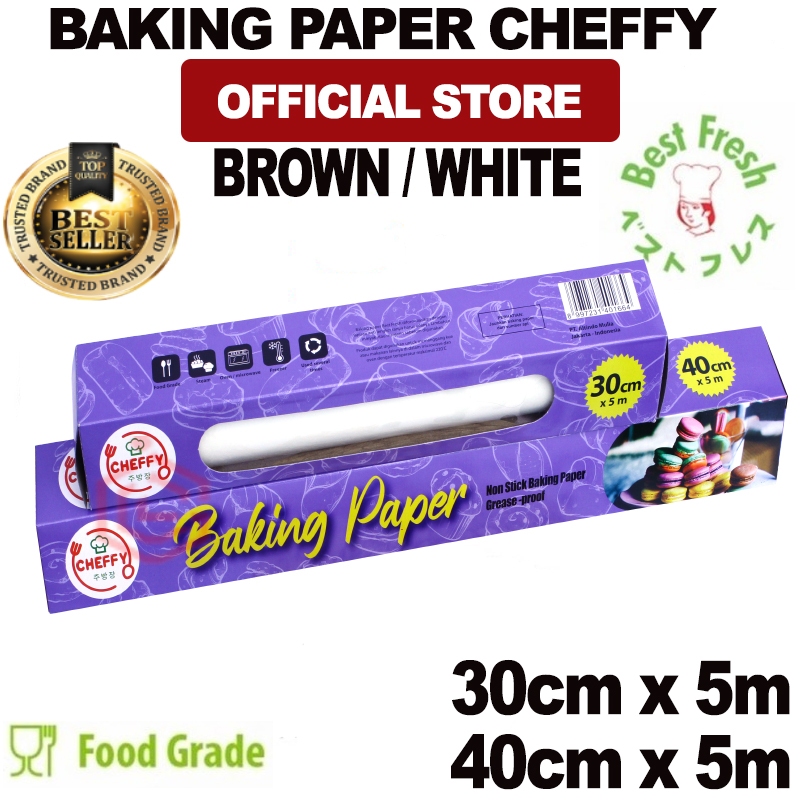 Jual CHEFFY BAKING PAPER 30 CM X 5 M BEST FRESH KERTAS ROTI 30CM X 5M | 40CM X 5M | Shopee Indonesia