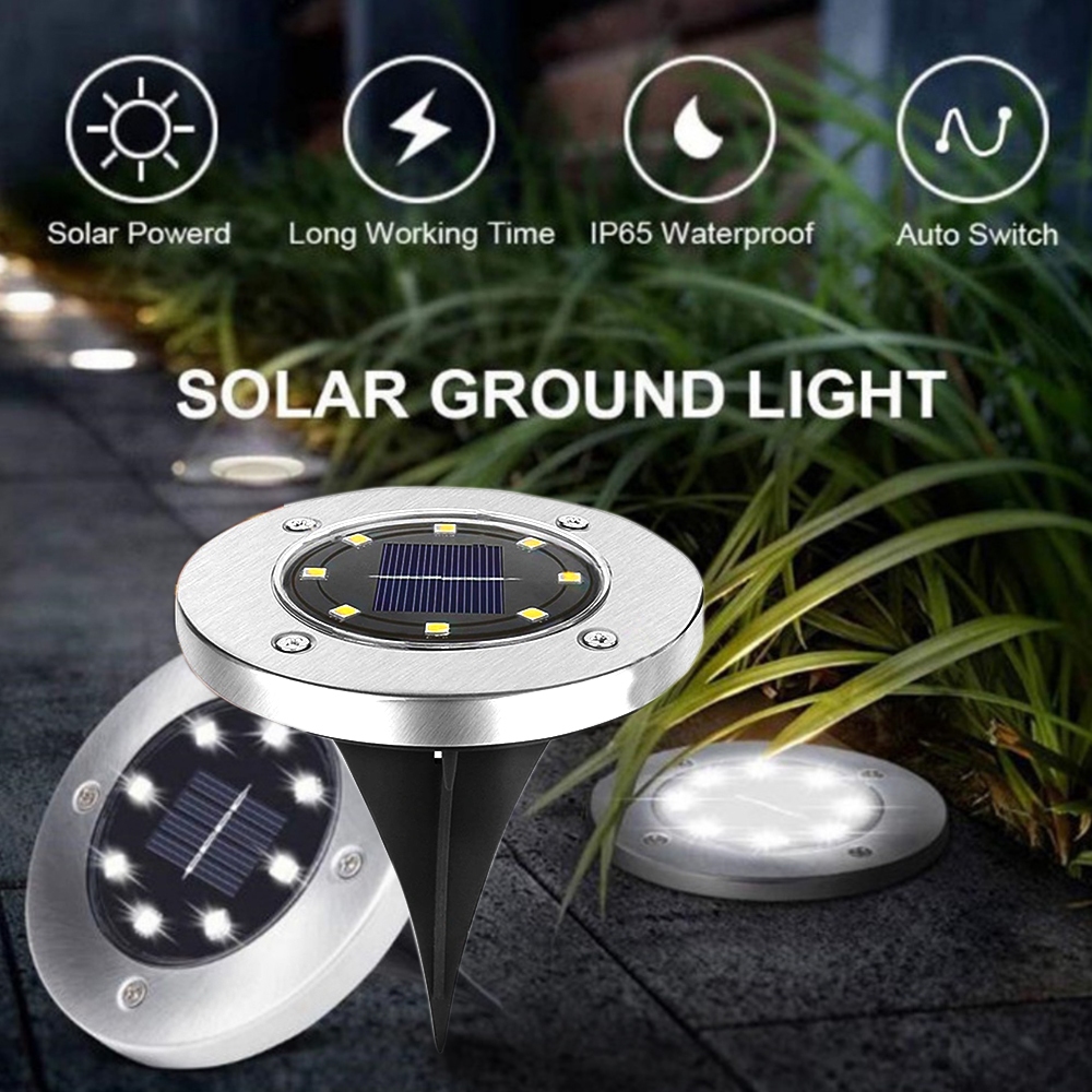 Jual Lampu Taman Bulat Tangga Tancap Pavling Lantai Tenaga Surya Solar ...
