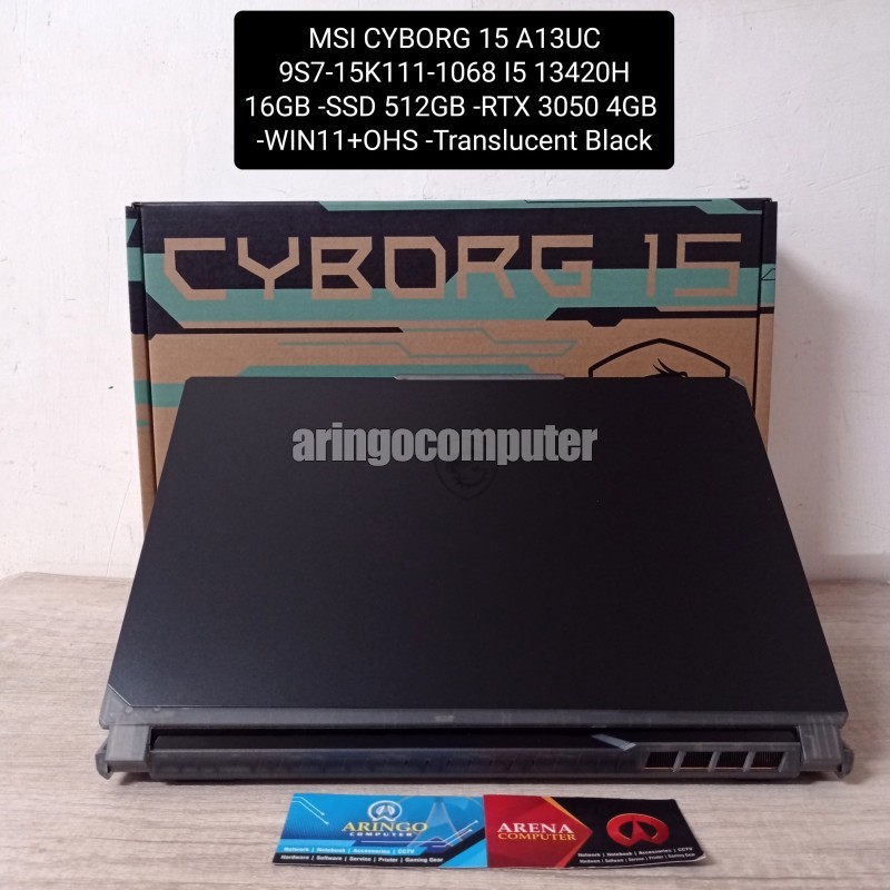 Jual Laptop MSI CYBORG 15 A13UC 9S7-15K111-1068 I5 13420H 16GB -SSD 512GB -RTX 3050 4GB -WIN11 ...