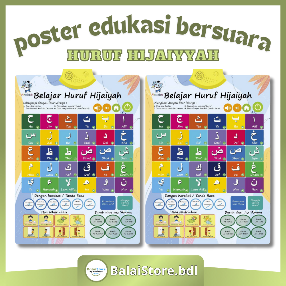 Jual Poster Hijaiyah Ngaji Edukasi Belajar Huruf Hijaiyah Aktivitas ...