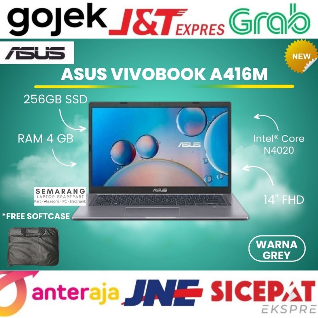 Jual BARU LAPTOP ASUS VIVOBOOK A416M Ram 4GB 256GB SSD 14" Fhd | Shopee ...