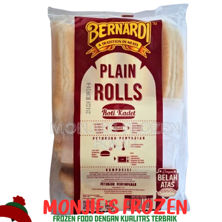 Jual BERNARDI ROTI HOT DOG PLAIN ROLL ISI 6pcs 300gr - Roti Kadet ...