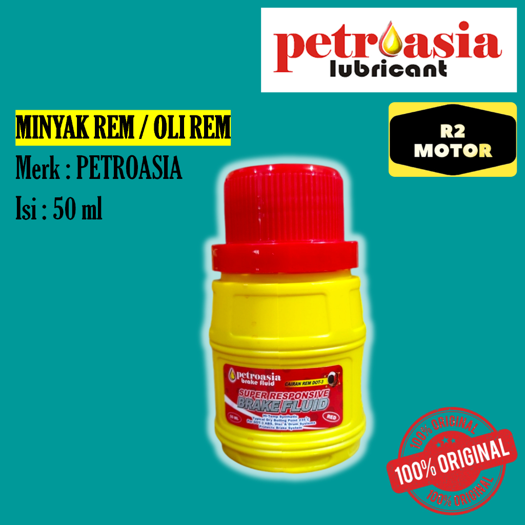 Jual PETROASIA OLI MINYAK REM CAKRAM BRAKE FLUID DOT3 50ML UNIVERSAL ...
