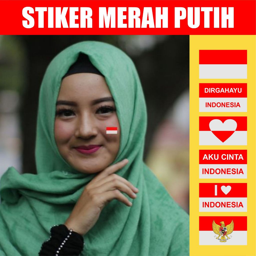 Jual Stiker Pipi Bendera Nasional Indonesia Merah Putih 17 Agustus HUT ...