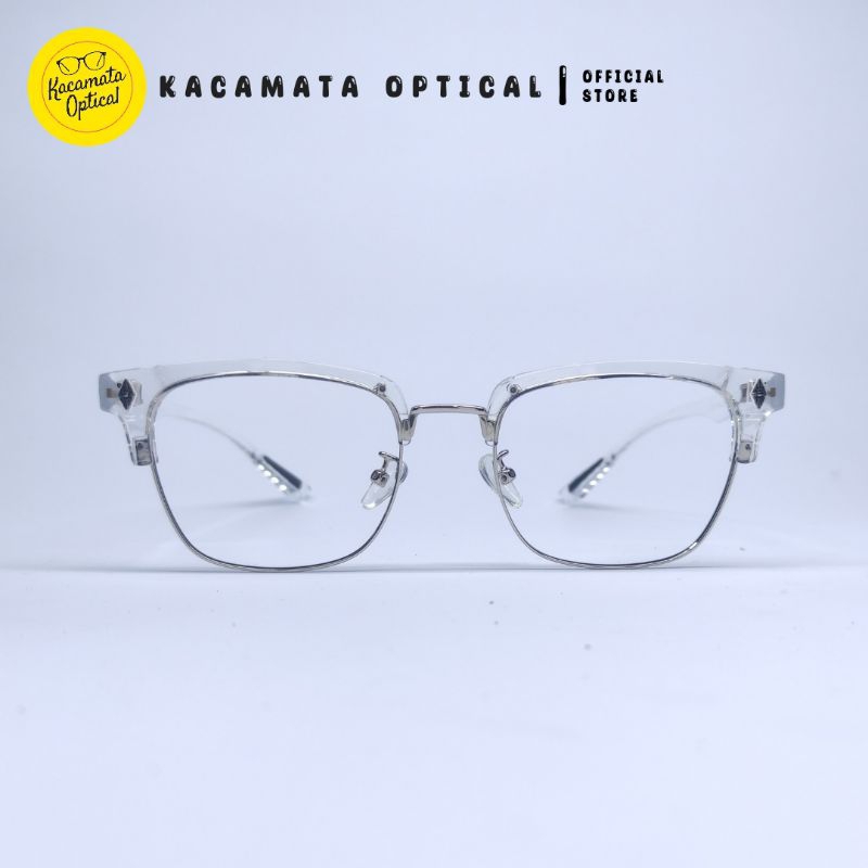 Jual KACAMATA OPTICAL - Frame KMO8038 Kotak Bening Besi Plastik ...