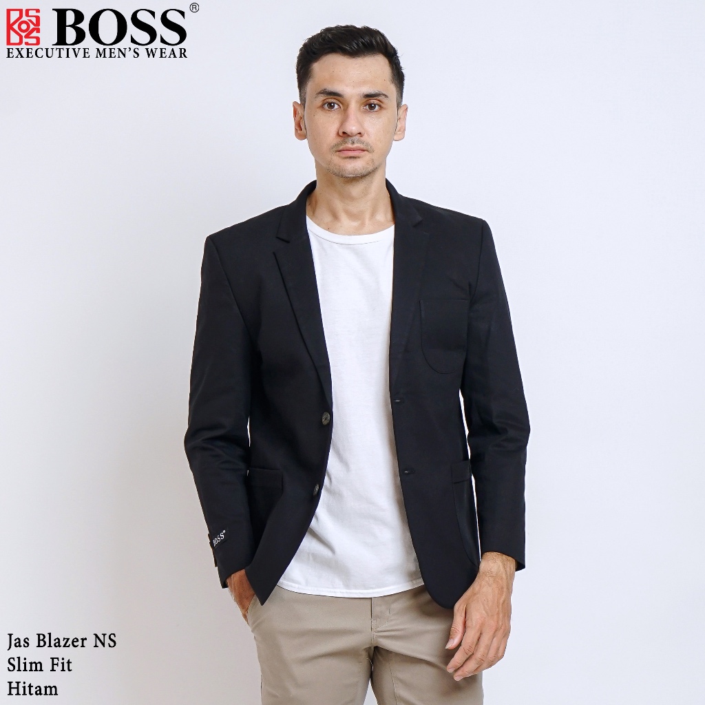 Jual BOSS Jas Blazer Casual NS Slim Fit Hitam | Shopee Indonesia