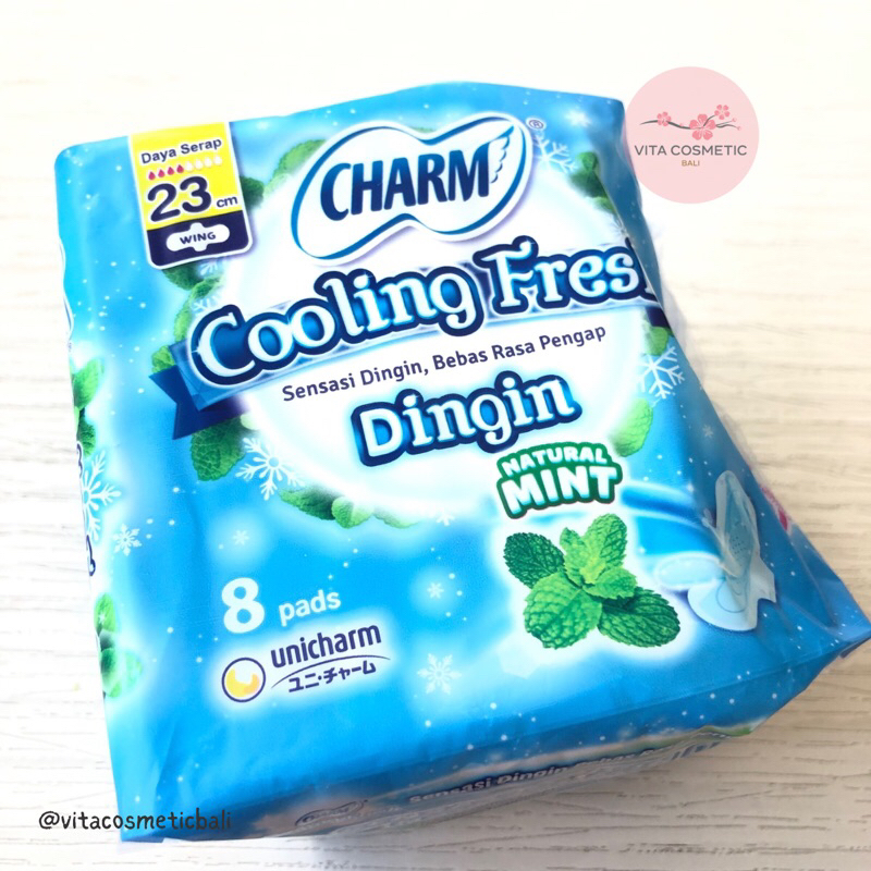 Jual Charm Cooling Fresh 23cm (isi 8) pembalut wanita dingin unicharm ...