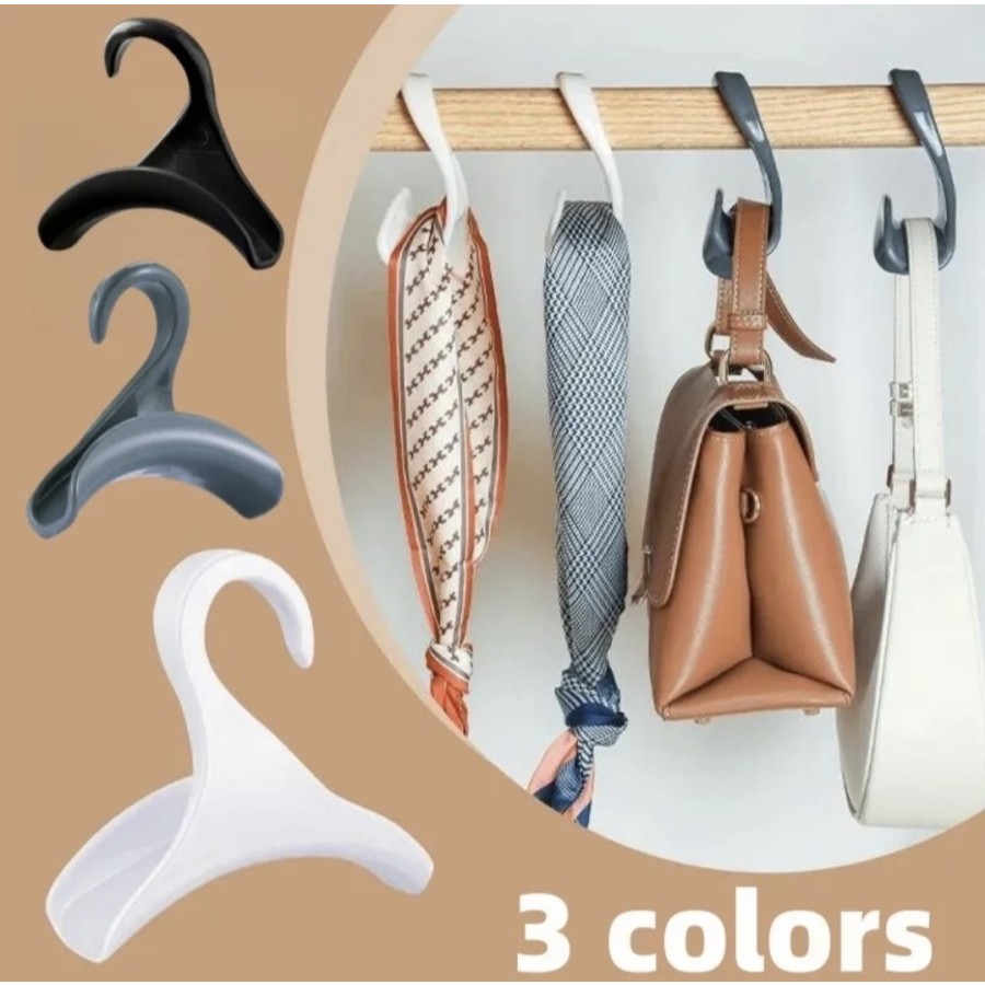 Jual Hanger Gantungan Tas Lemari Serbaguna / Dasi / Jilbab / Bag Hook ...
