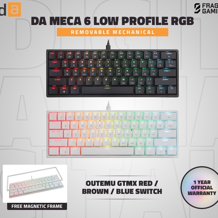 Jual DA Meca 6 RGB LP 60% Digital Alliance Low Profile Gaming Keyboard ...