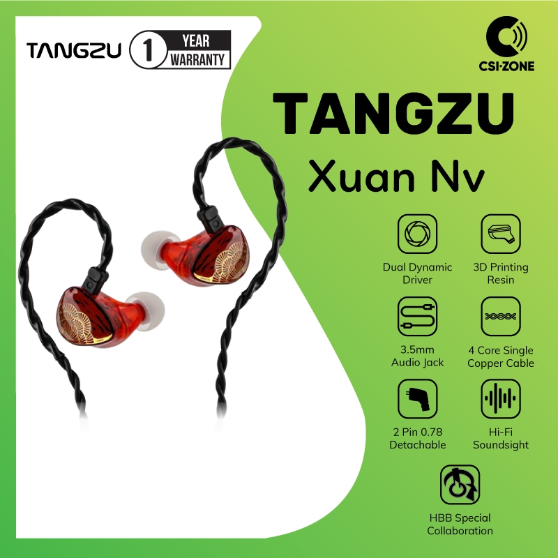 Jual Tangzu x HBB XuanNv / Xuan Nv 2 Dynamic Driver Earphone In Ear ...